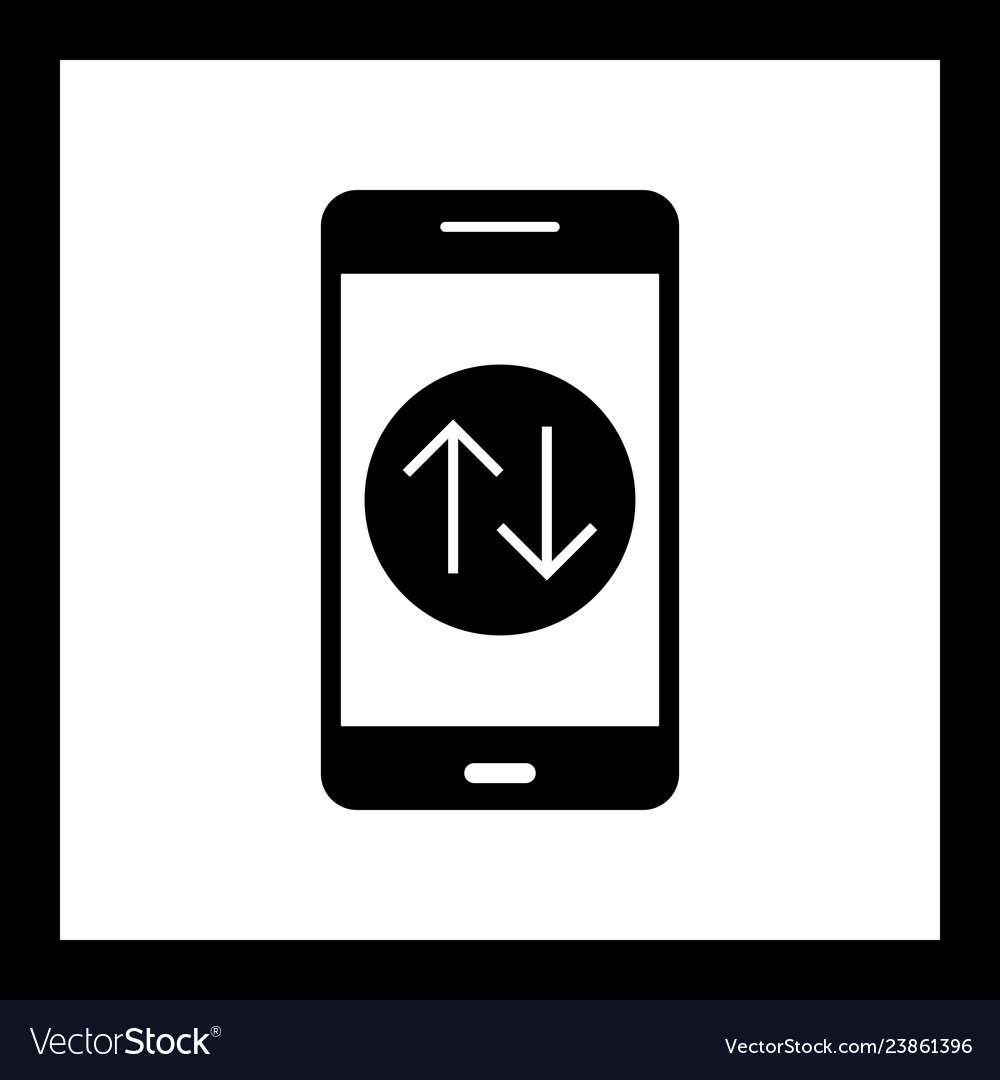 Data connection mobile application icon Royalty Free Vector