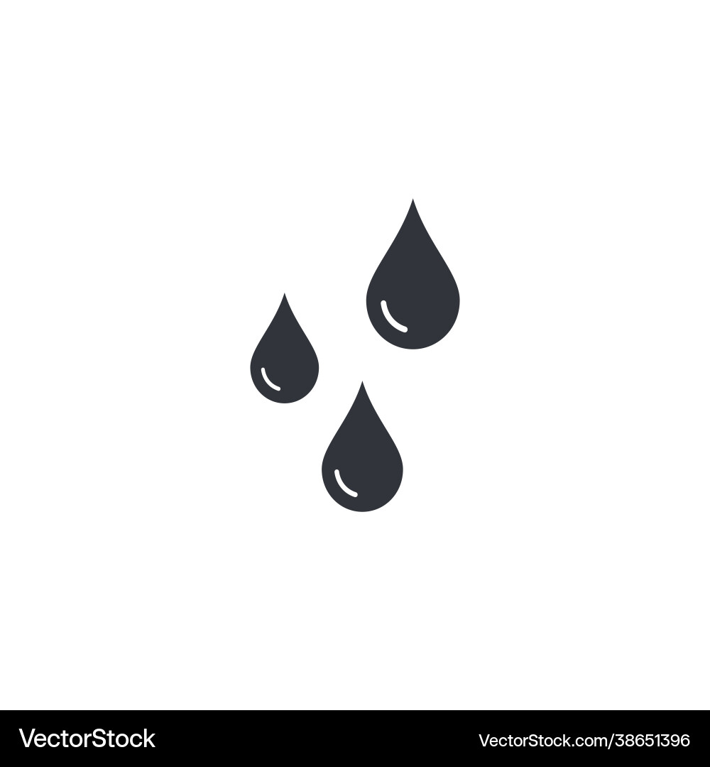 Drops icon flat style isolated Royalty Free Vector Image