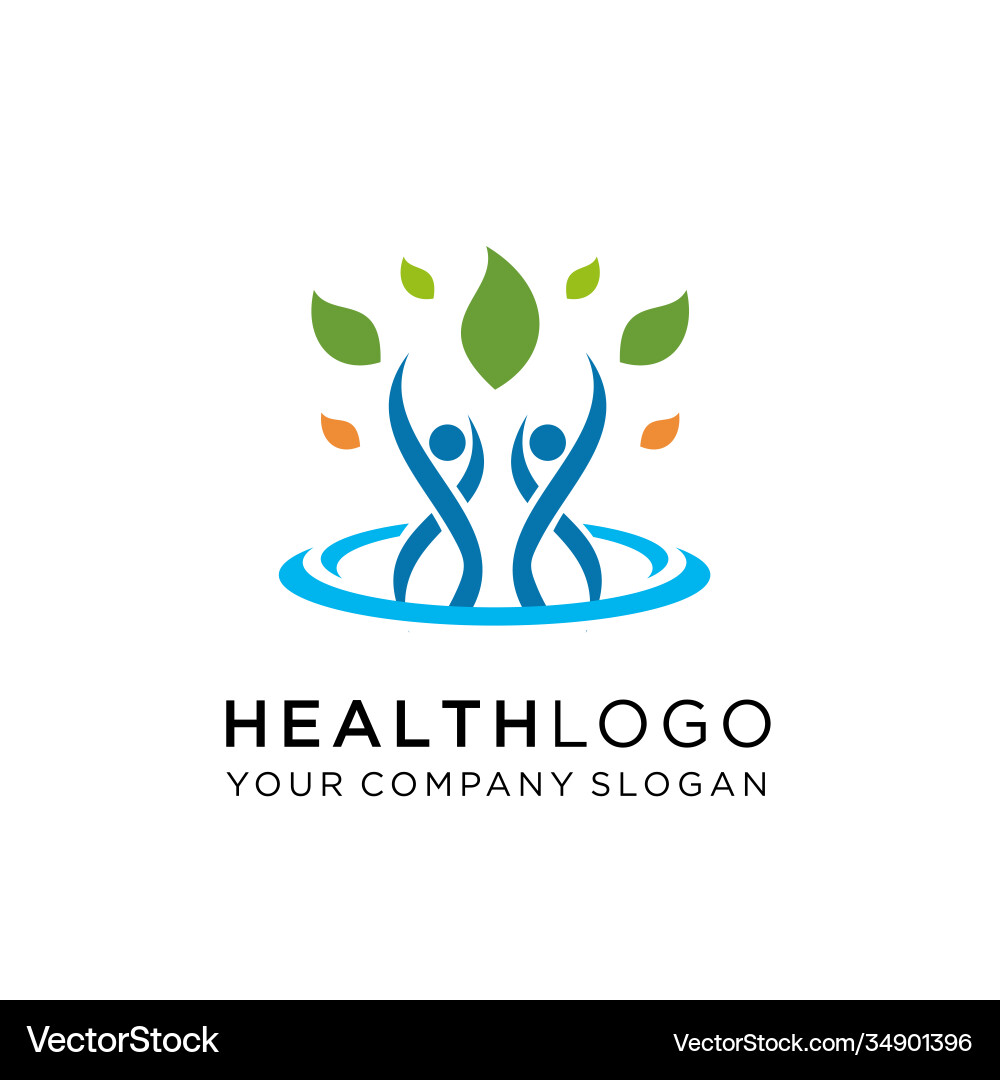 Human healthy life logo template icon Royalty Free Vector