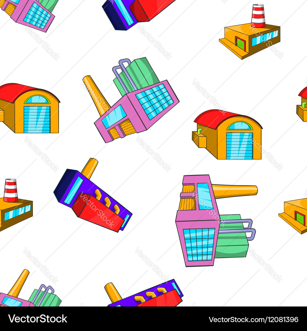 Industrial complex pattern cartoon style Vector Image