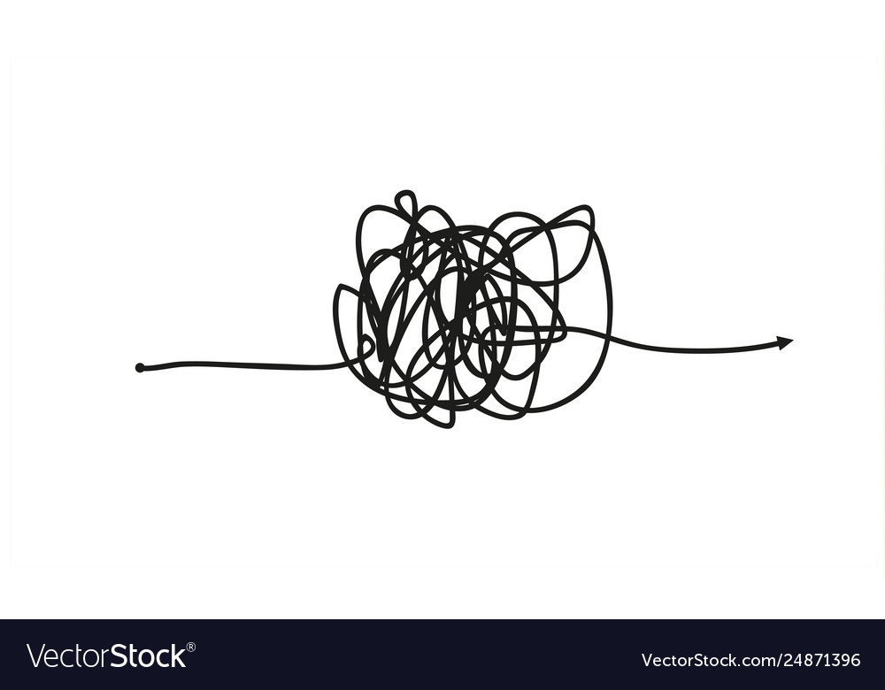Insane Messy Line Royalty Free Vector Image Vectorstock