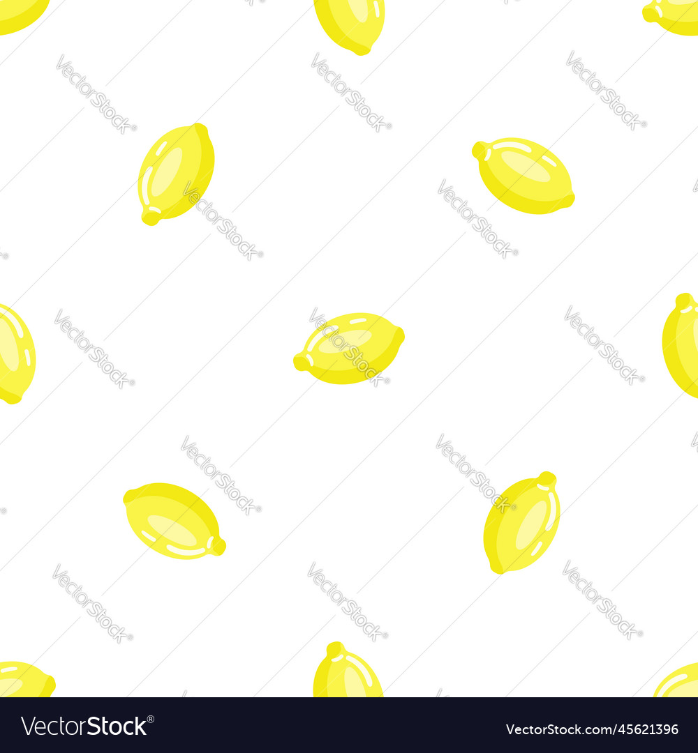 Lemon fruit pattern seamless Royalty Free Vector Image