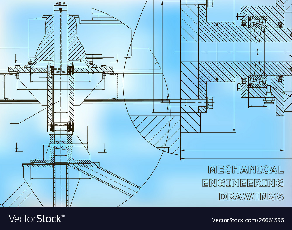 Mechanical engineering technical backgrounds Vector Image
