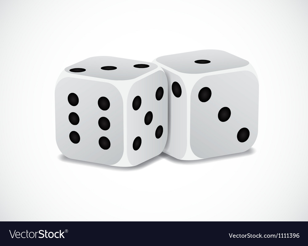 Two dices Royalty Free Vector Image - VectorStock