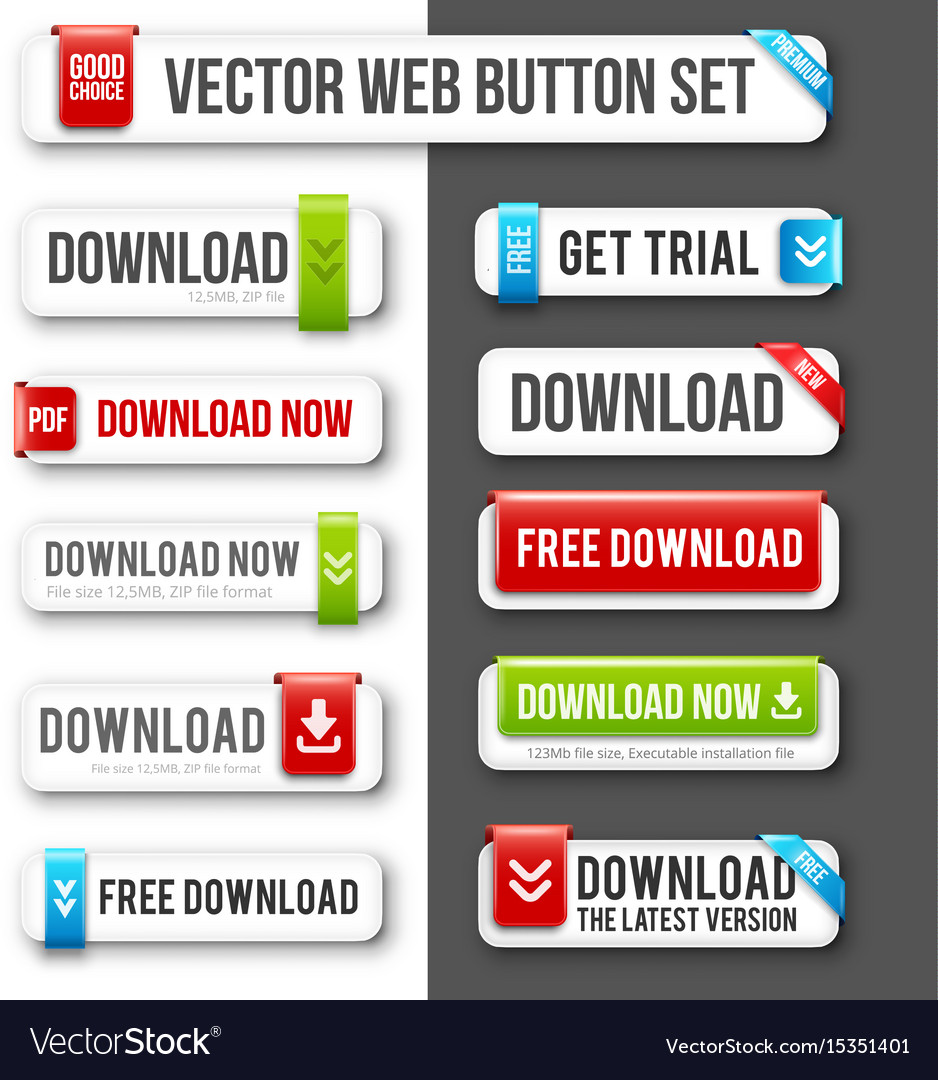 Buttons Royalty Free Vector Image - VectorStock