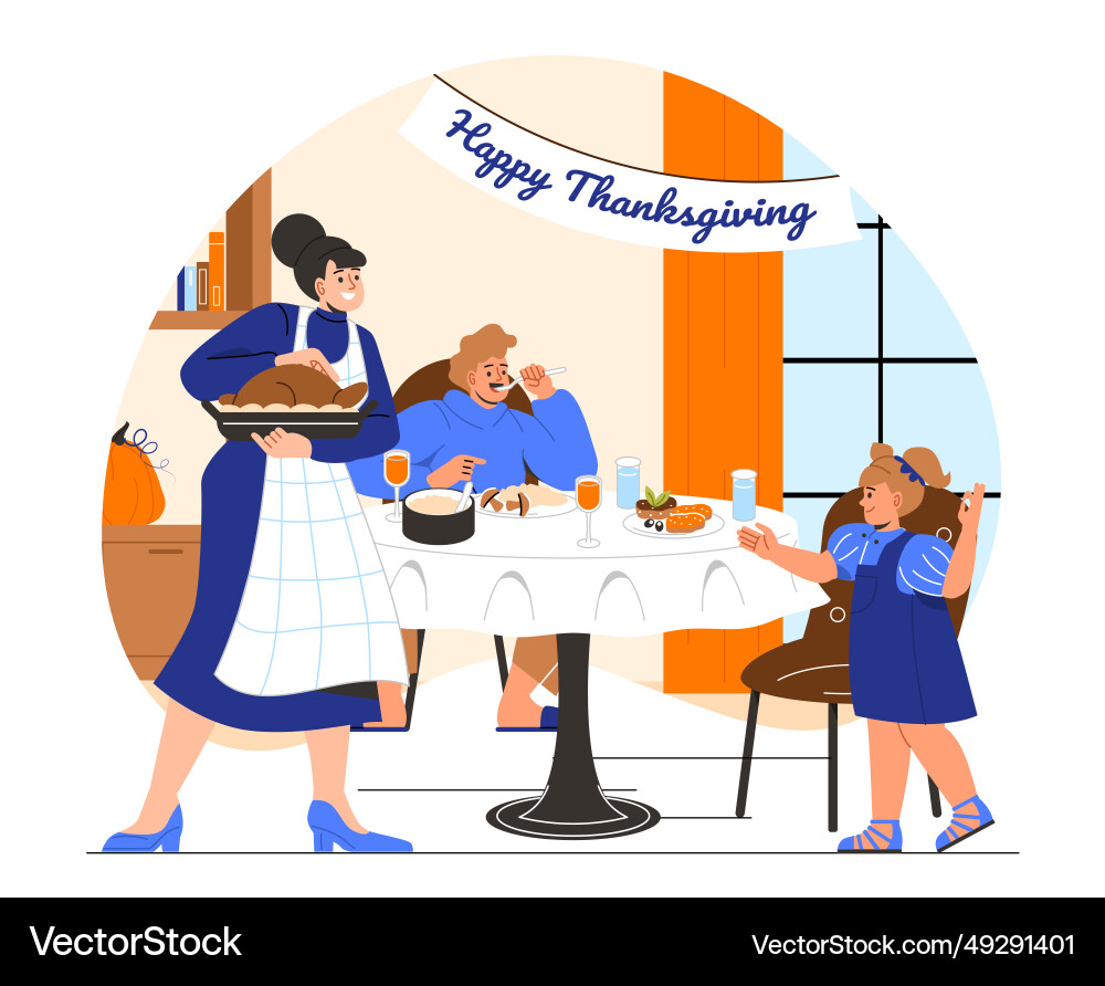 Celebrating thanksgiving concept Royalty Free Vector Image