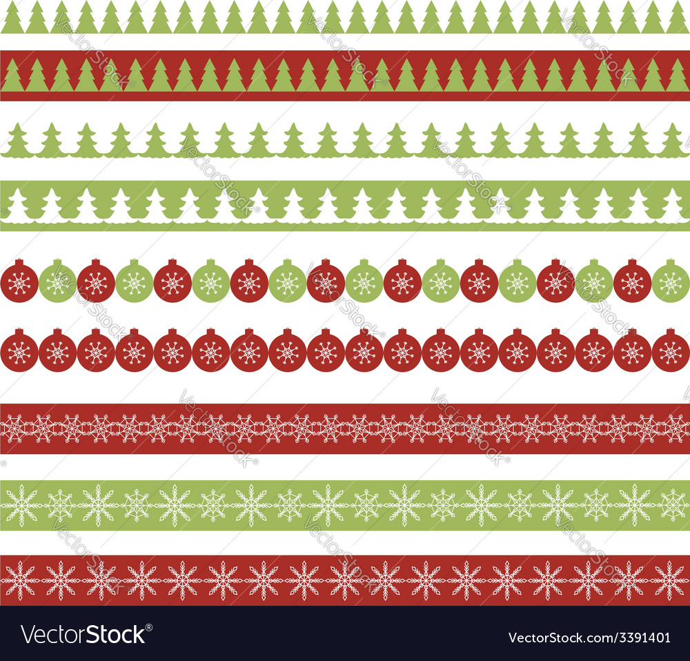 Christmas borders Royalty Free Vector Image - VectorStock