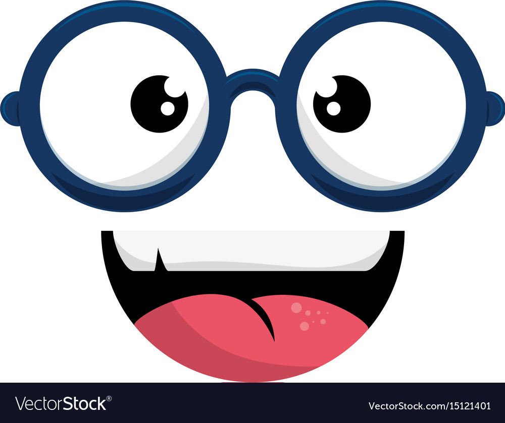 Comic face icon Royalty Free Vector Image - VectorStock