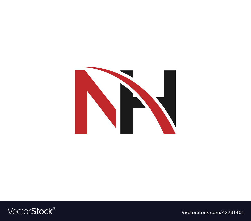 Creative letter nh logo design Royalty Free Vector Image
