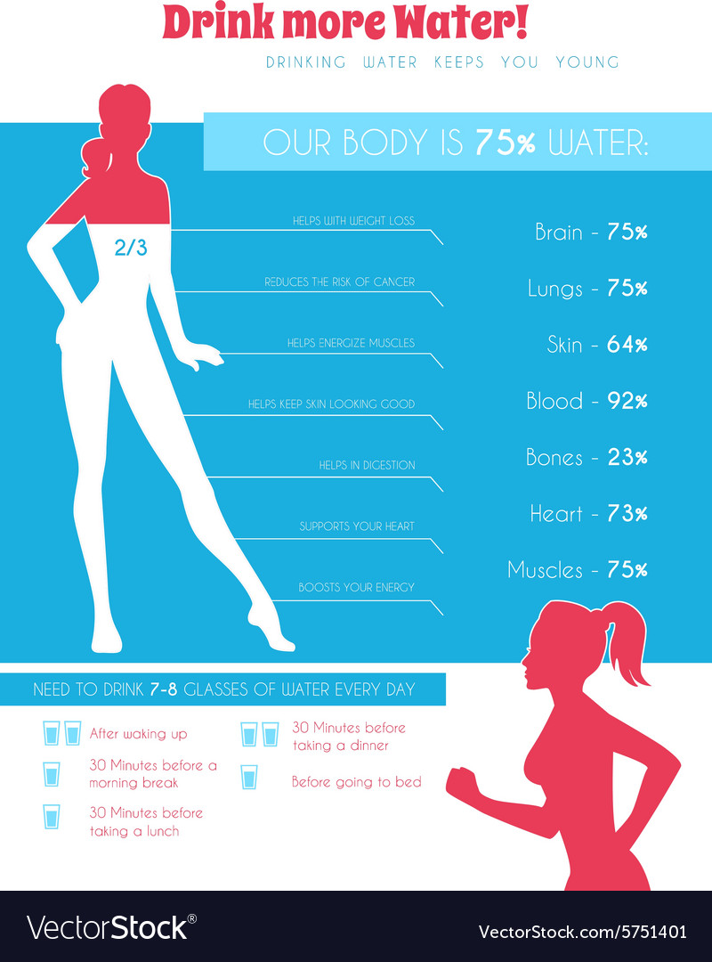 Drink more water every day Royalty Free Vector Image