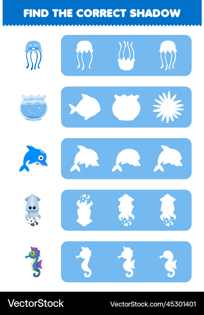 Education game for children find the correct Vector Image