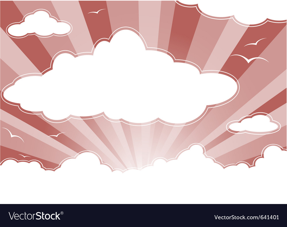 Evening sky Royalty Free Vector Image - VectorStock