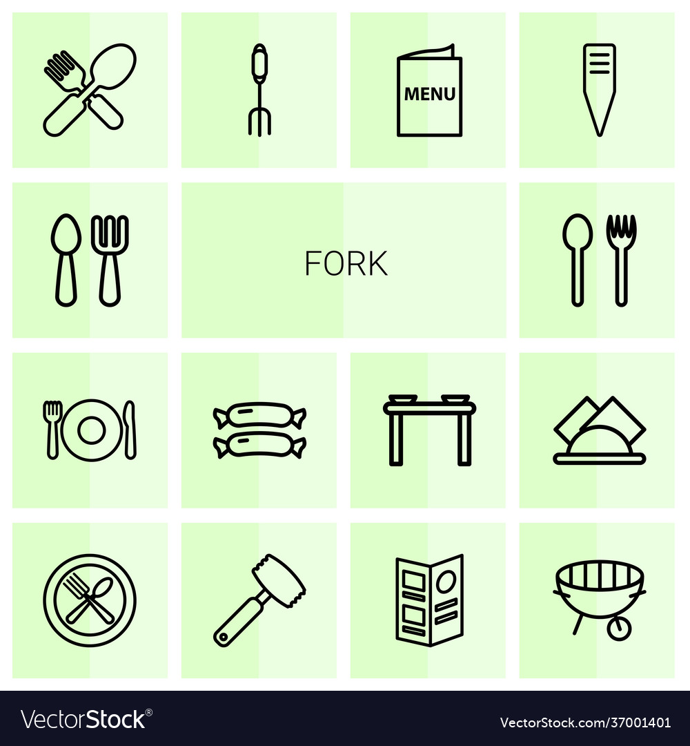 Fork icons Royalty Free Vector Image - VectorStock