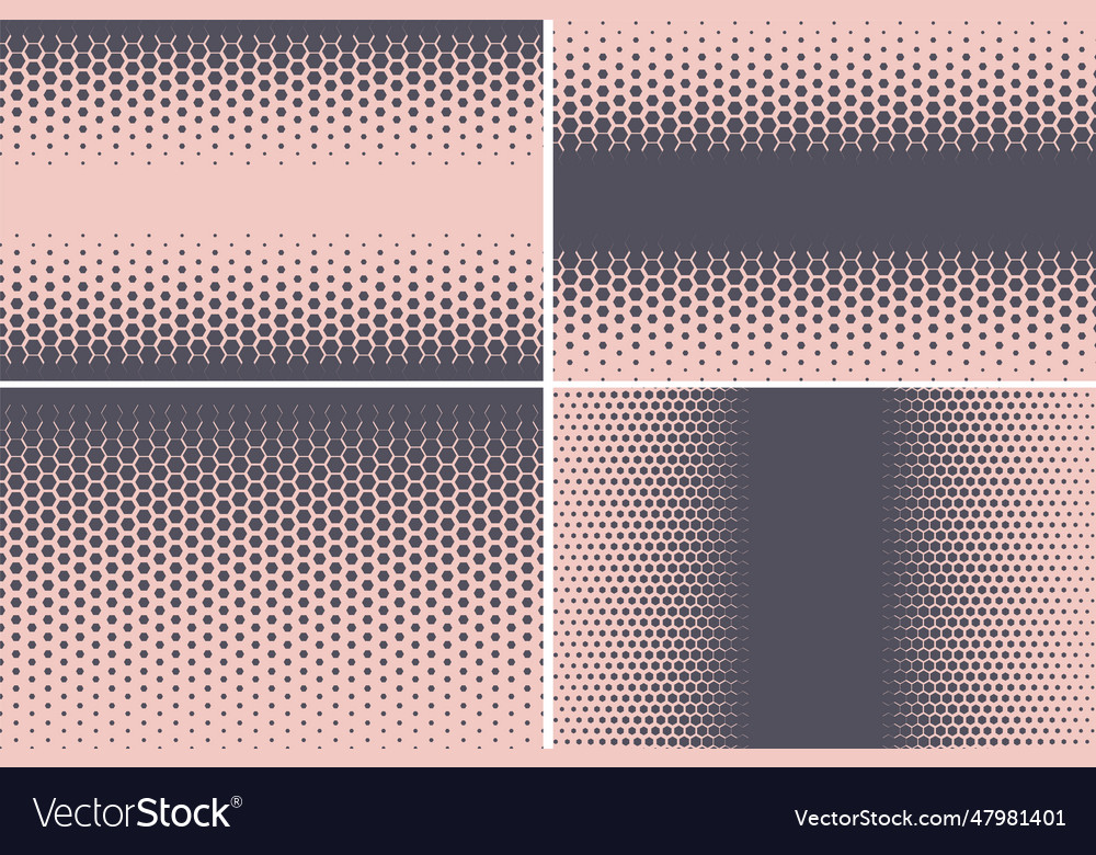 Hexagonal pattern geometric hexagon halftone Vector Image