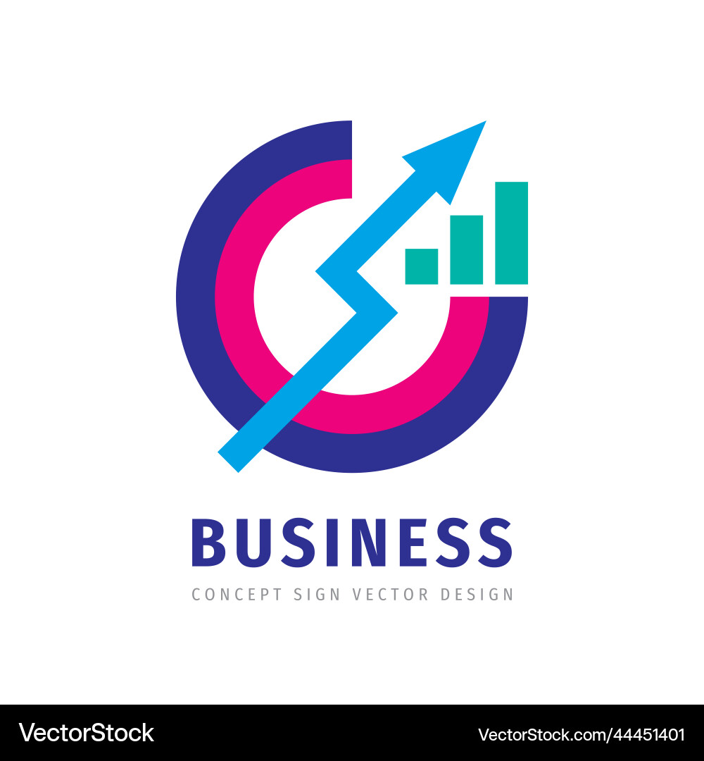 Infographic business concept logo fintech Vector Image