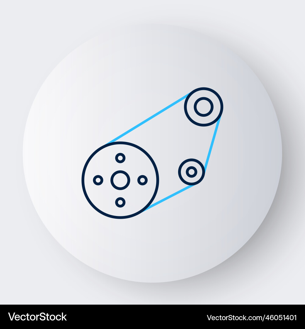 Line racing track icon isolated on white Vector Image