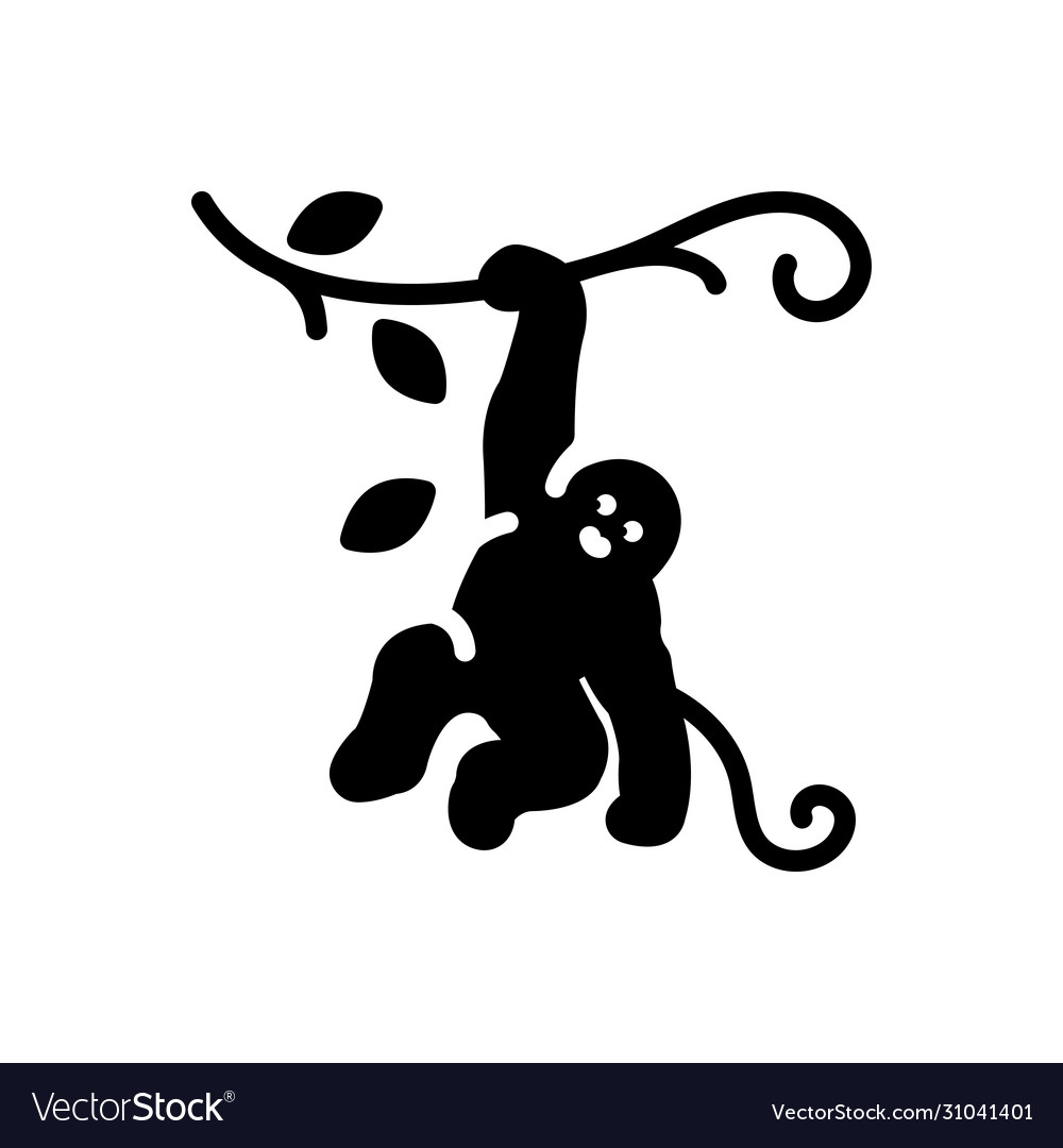 Monkey on tree Royalty Free Vector Image - VectorStock