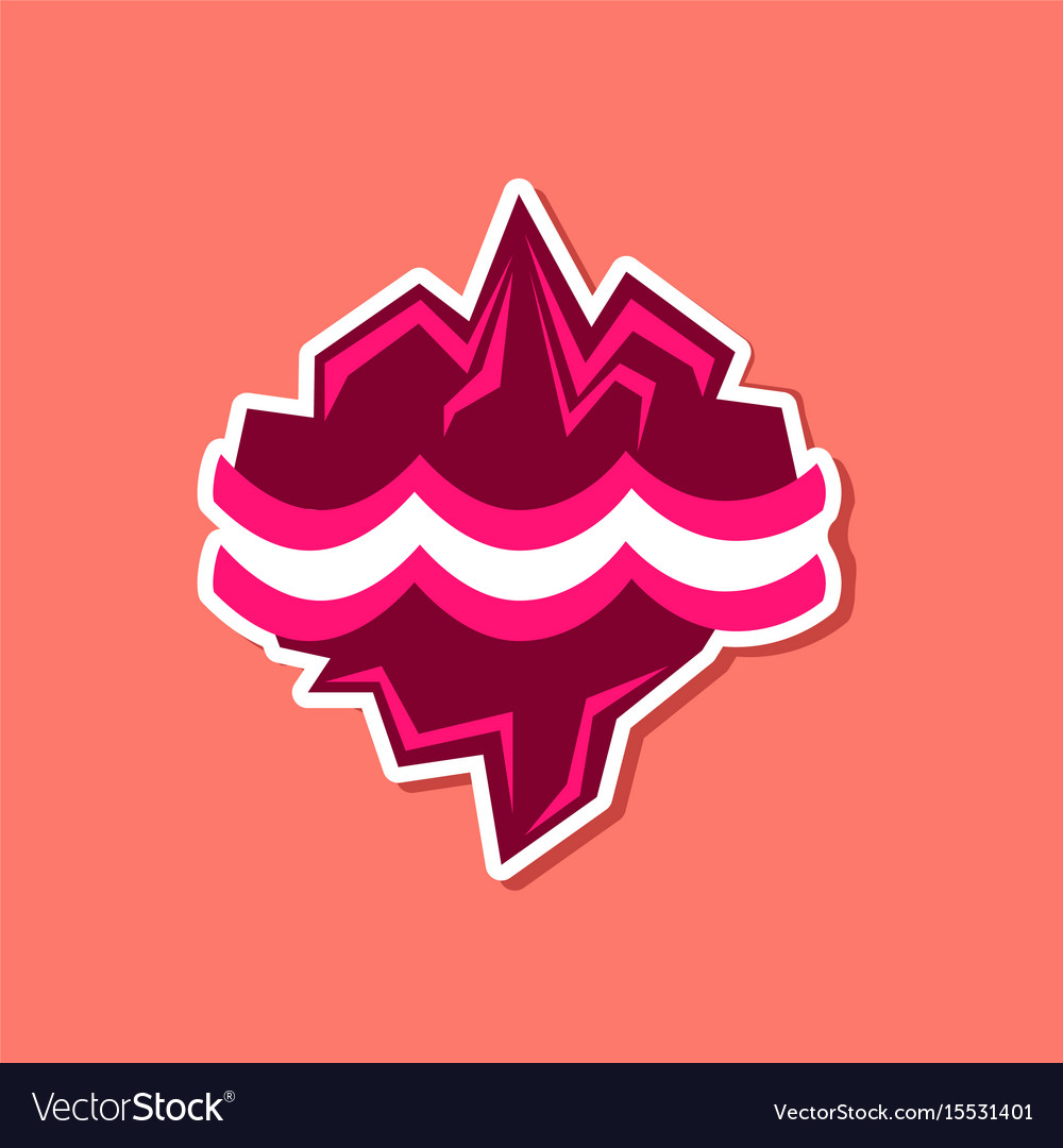 Paper Sticker On Stylish Background Nature Vector Image