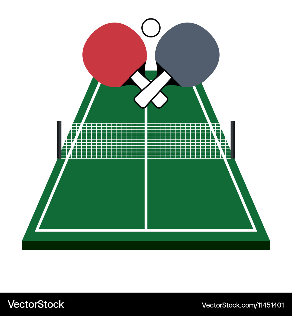 Ping pong equipment sport Royalty Free Vector Image