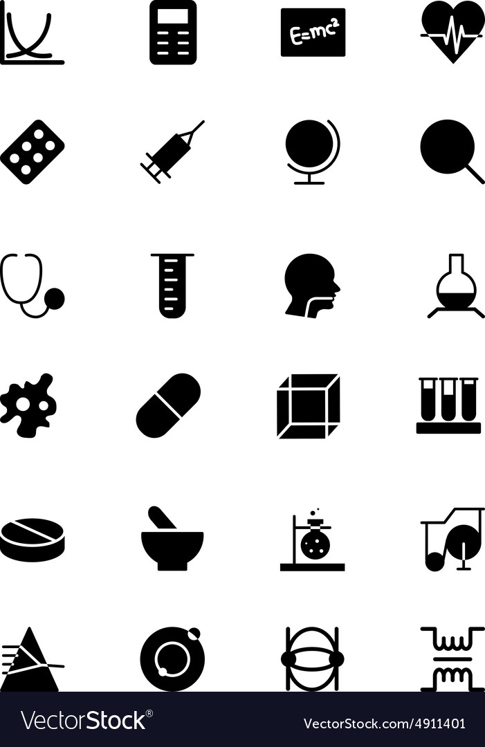 Science Solid Icons 2 Royalty Free Vector Image