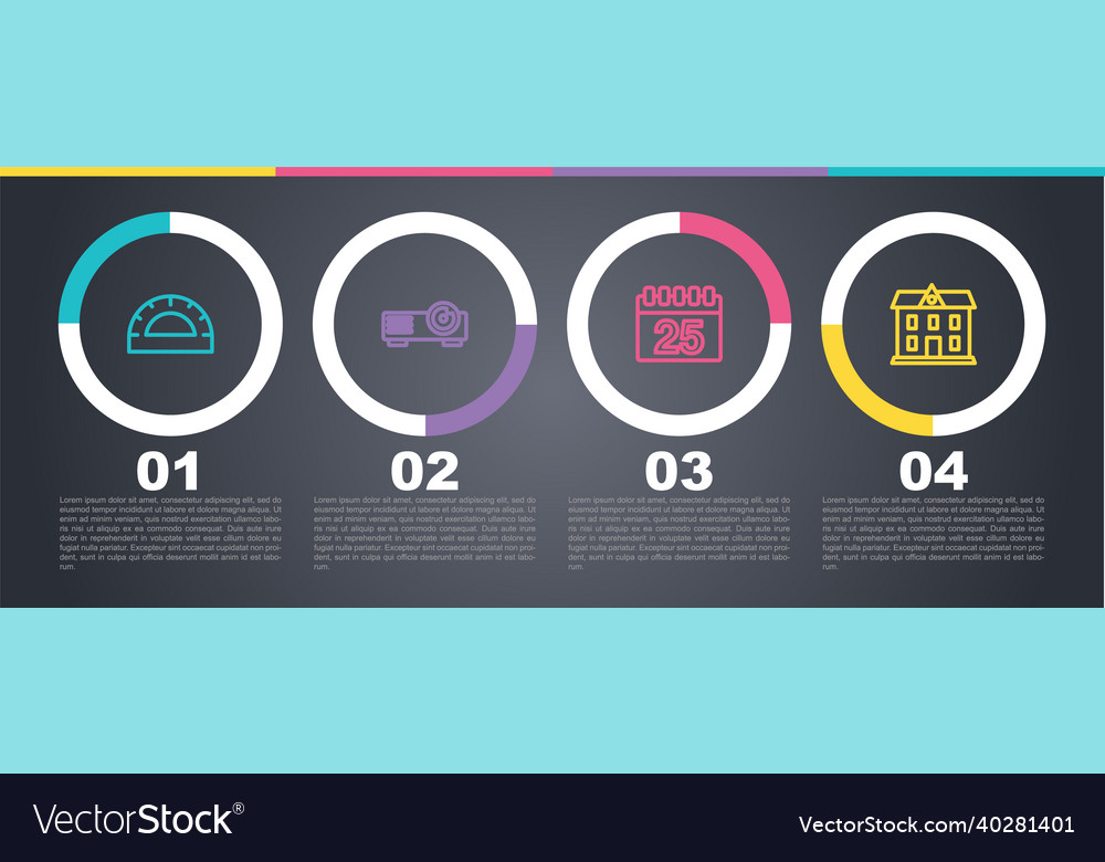 Set line protractor grid movie film media Vector Image Set line protractor grid movie film media Vector Image