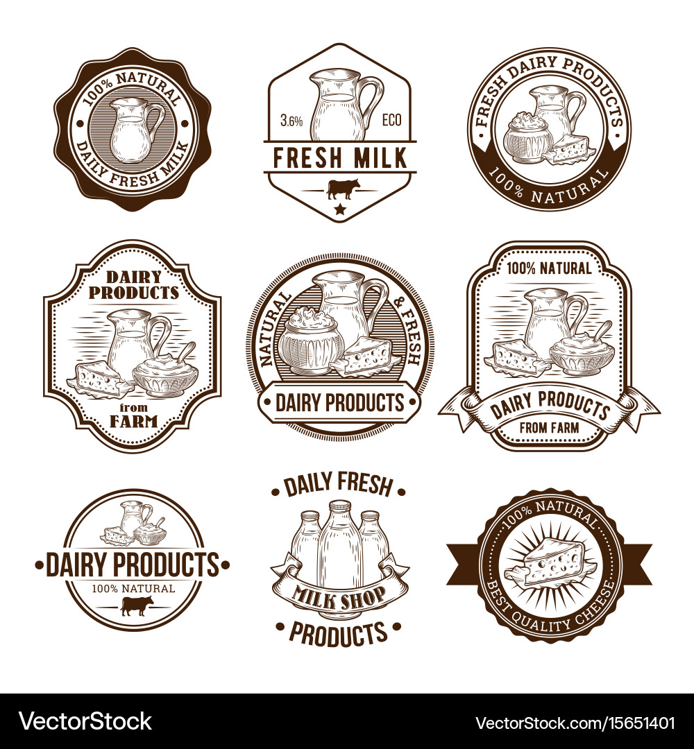 Set of badges stickers Royalty Free Vector Image