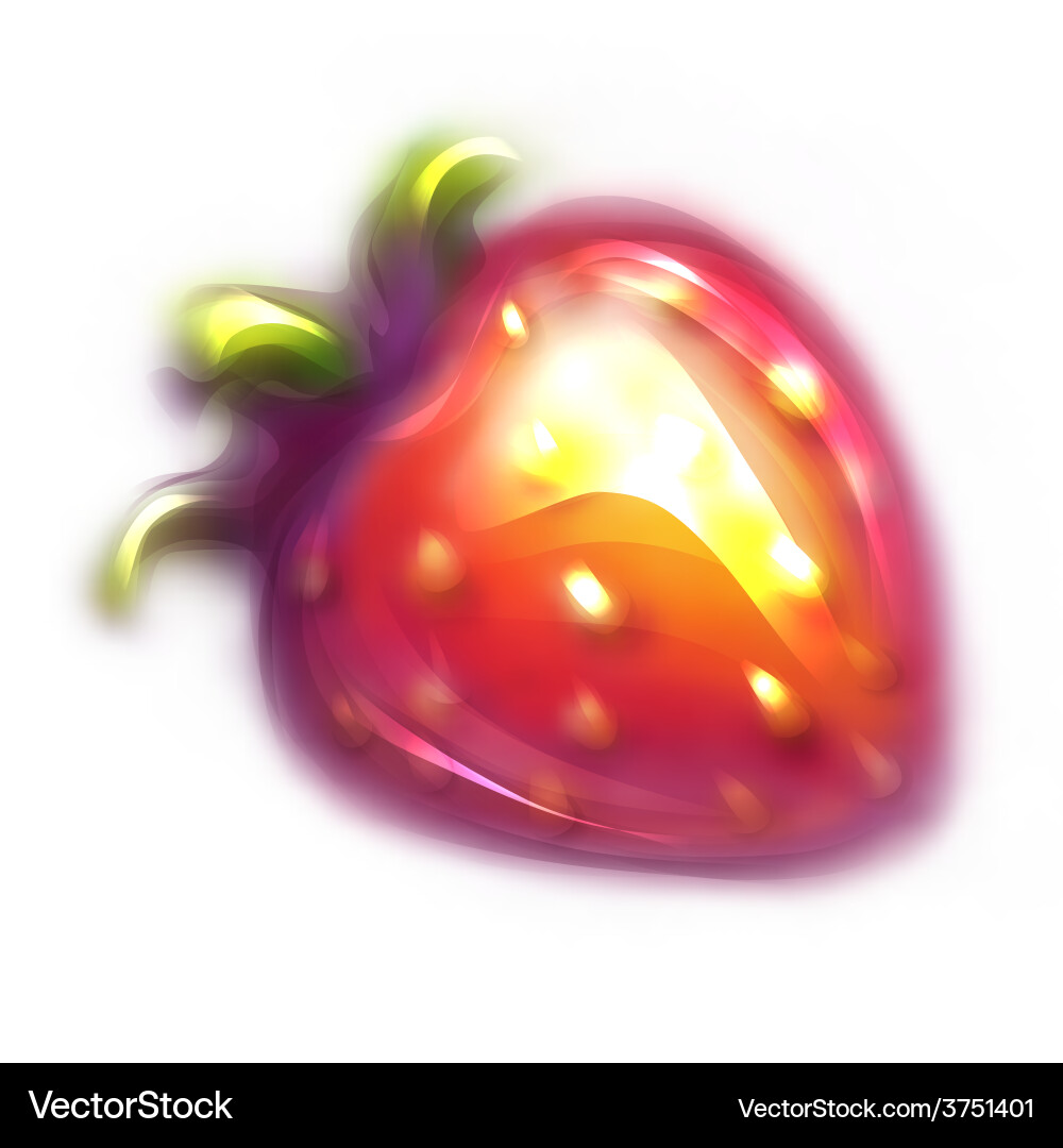 Sweet strawberry on white Royalty Free Vector Image