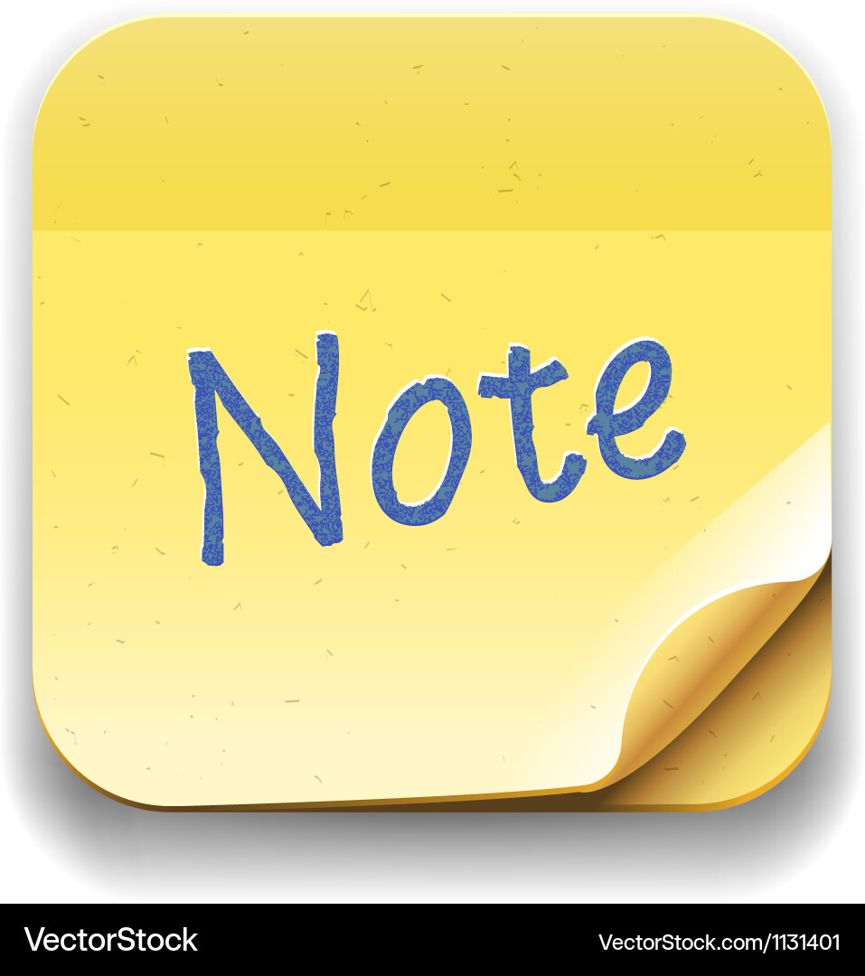 User interface note icon eps10 image Royalty Free Vector