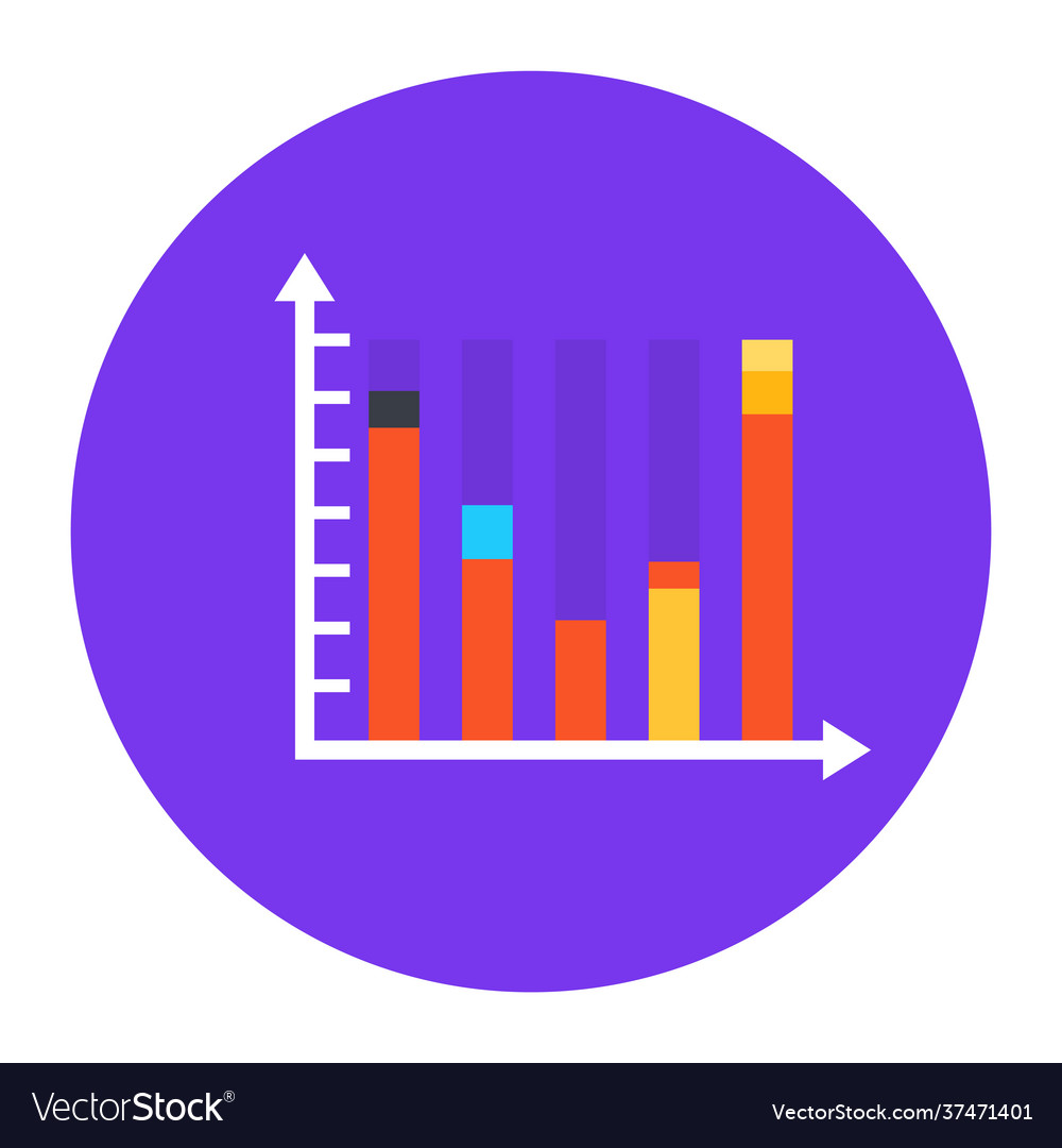 Vertical chart Royalty Free Vector Image - VectorStock