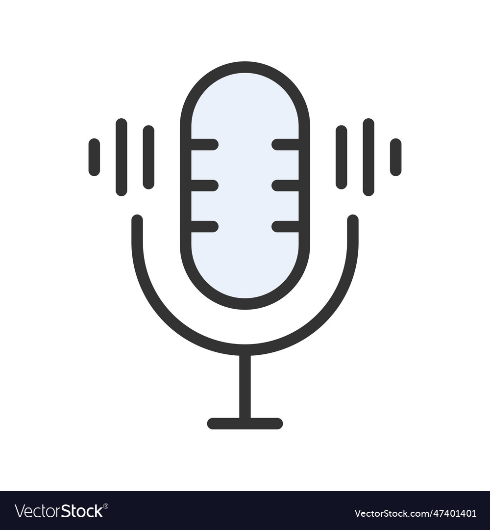 Voice recorder icon image Royalty Free Vector Image