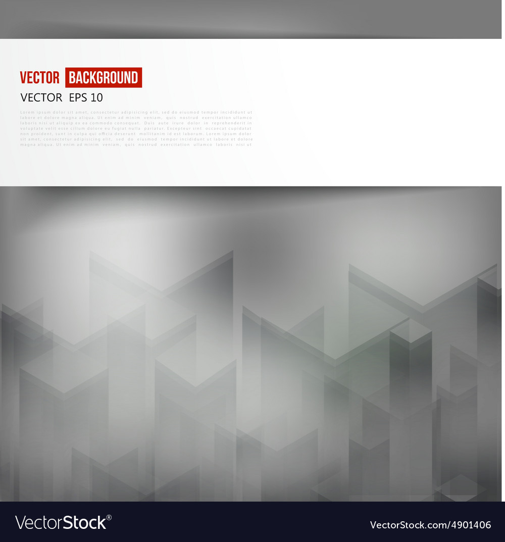 Abstract geometric shape from gray cubes Vector Image