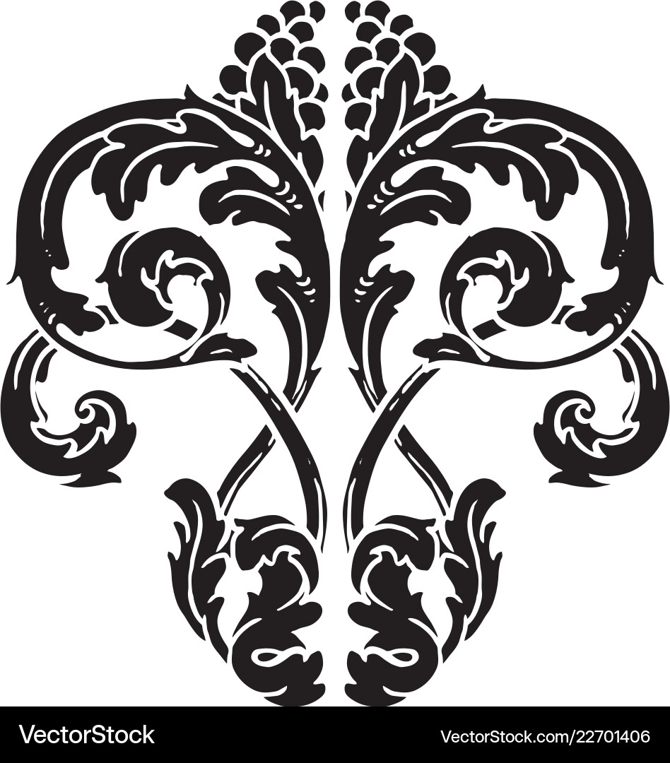 Baroque of vintage elements for design Royalty Free Vector