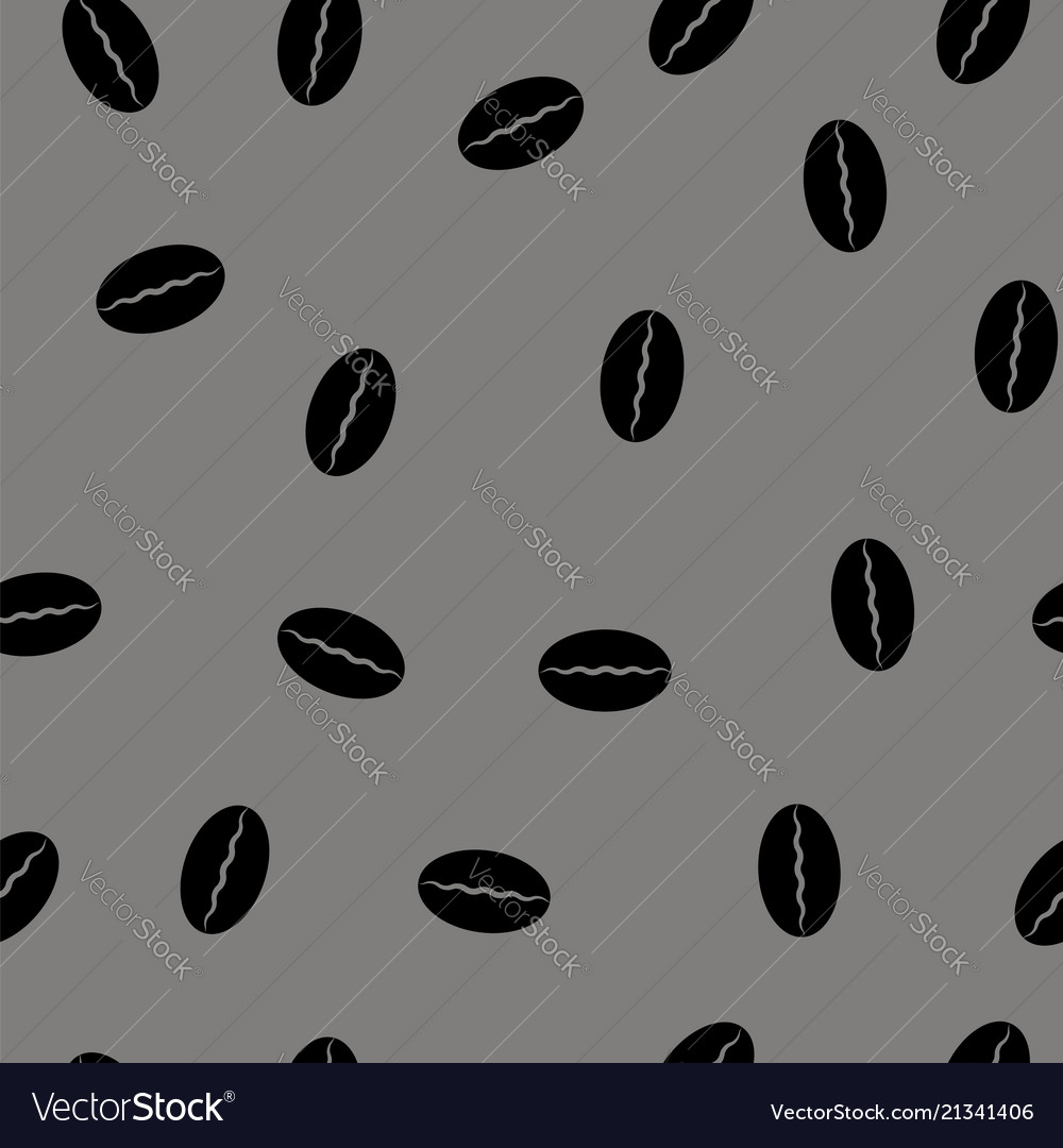 Coffee beans seamless pattern Royalty Free Vector Image
