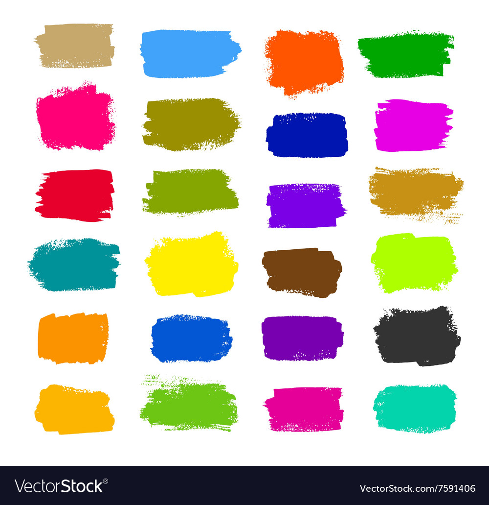 Colorful brush strokes Royalty Free Vector Image