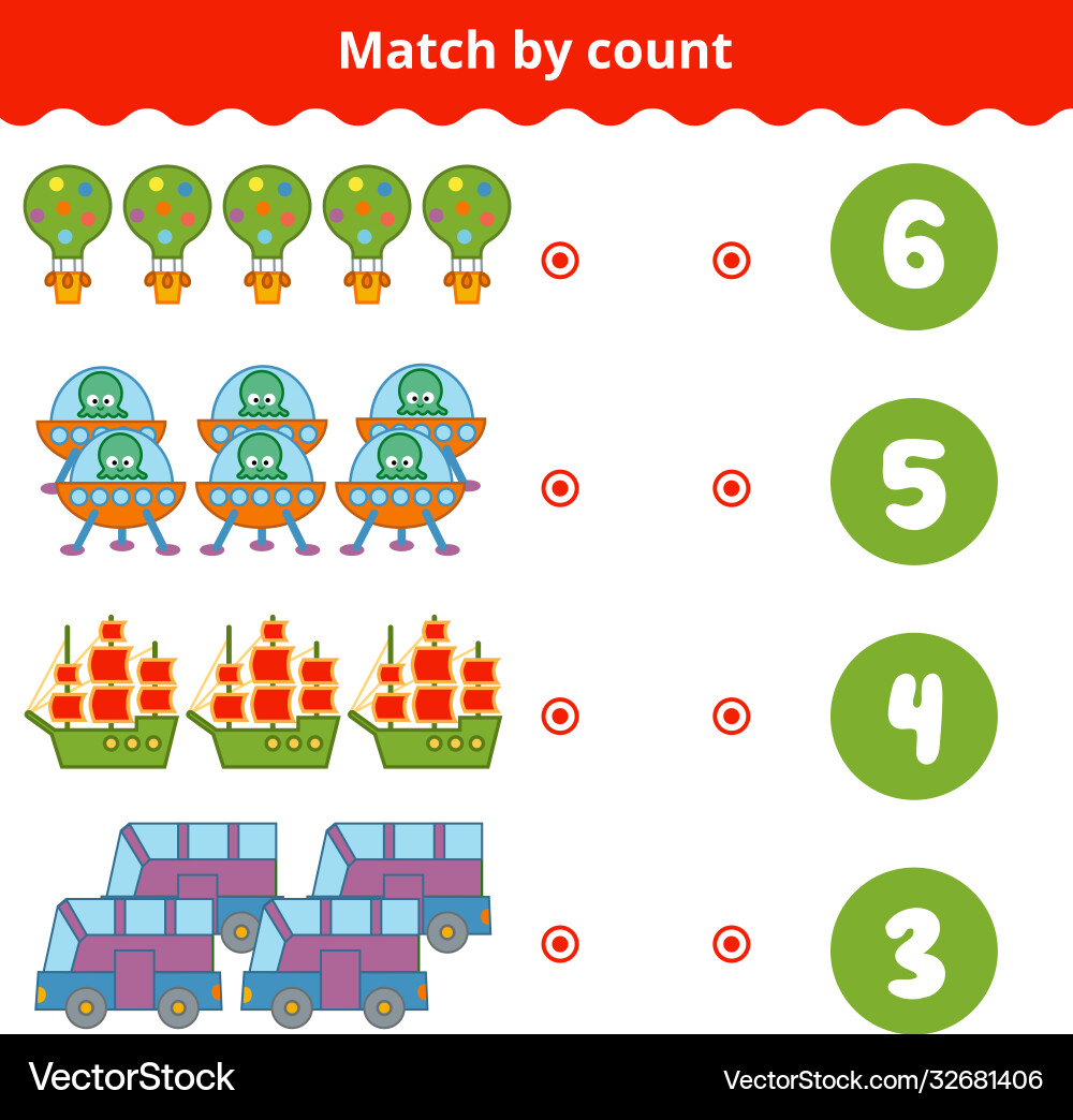 Counting game for children count items in the Vector Image