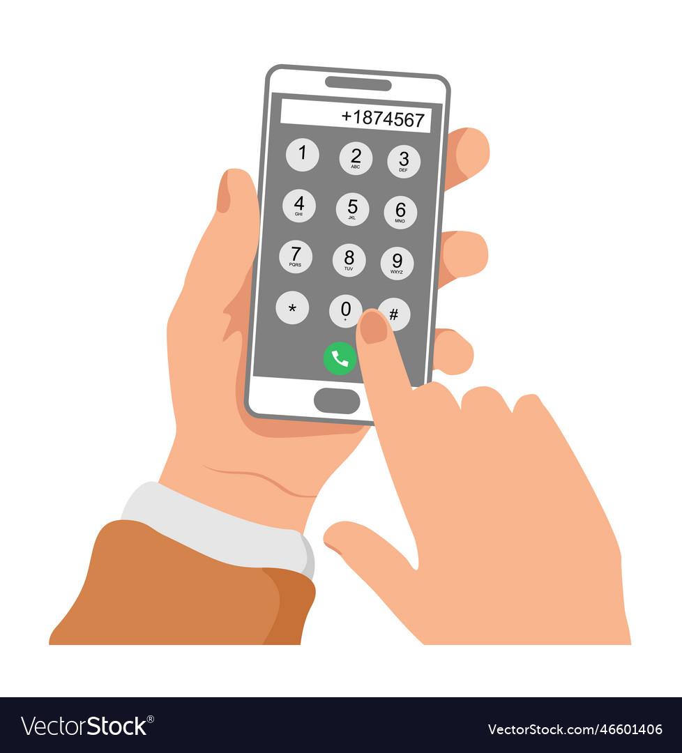 Dial number concept user interface keypad Vector Image