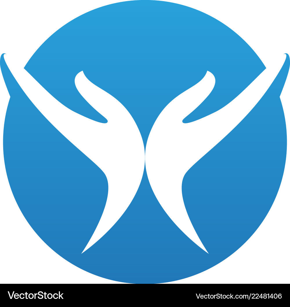 Hand help logo and symbols template icons Vector Image