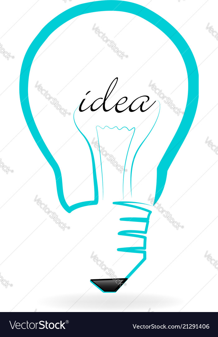 Light bulb creative idea Royalty Free Vector Image