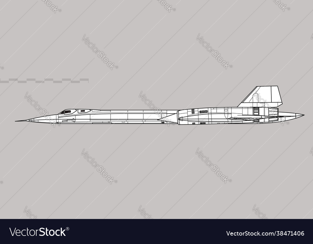 Lockheed sr-71 blackbird Royalty Free Vector Image