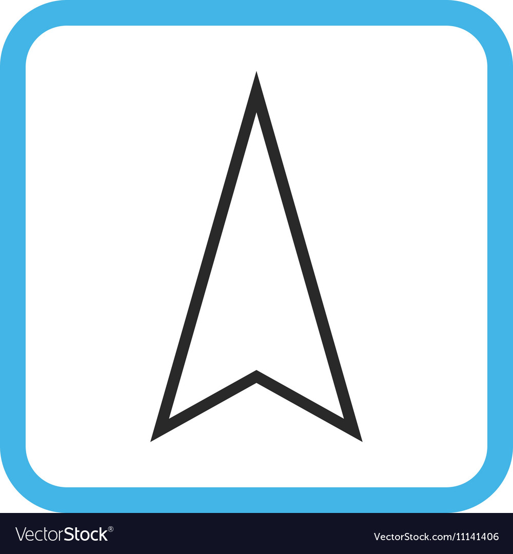 Pointer up icon in a frame Royalty Free Vector Image