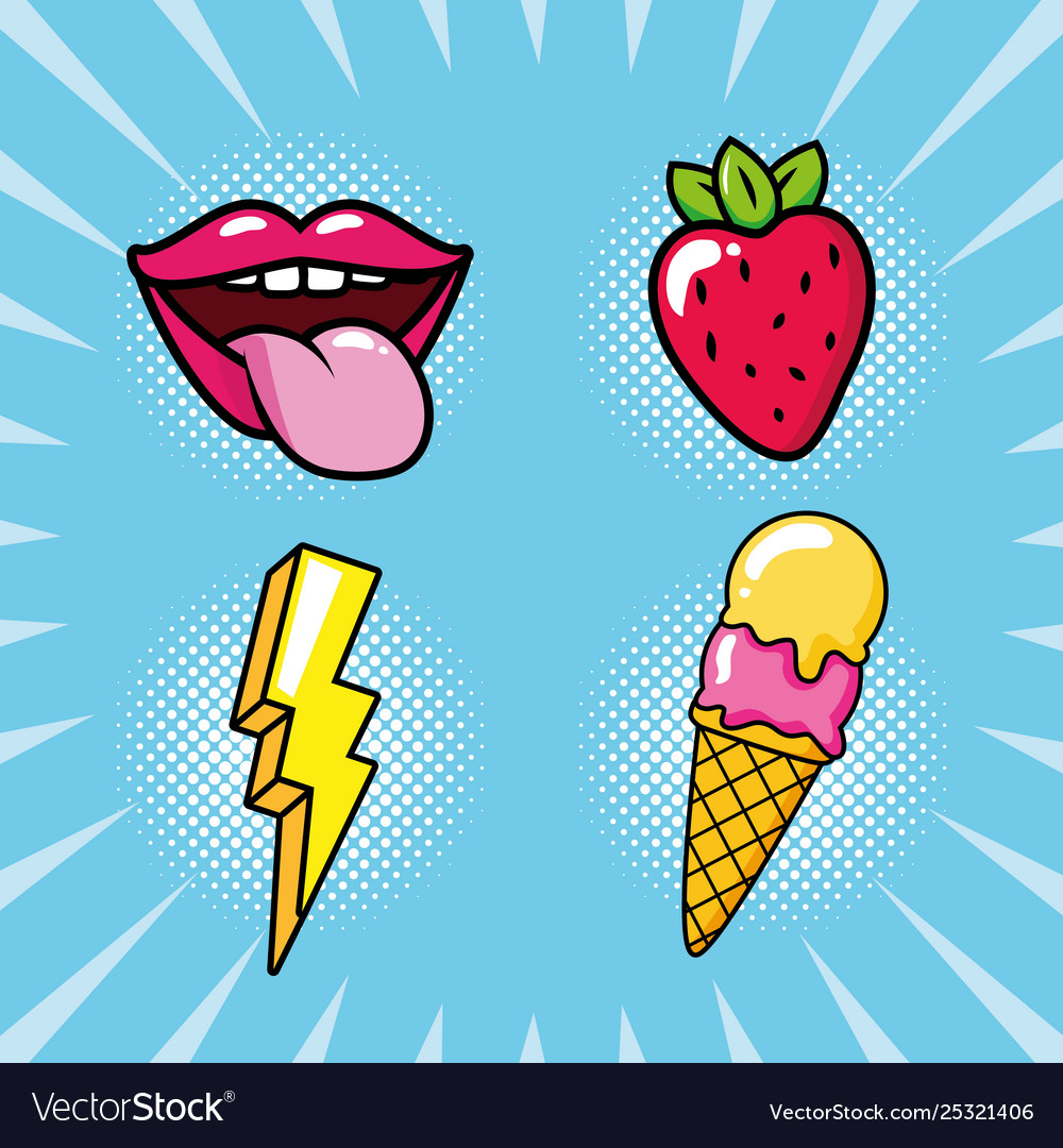 Pop art elements Royalty Free Vector Image - VectorStock