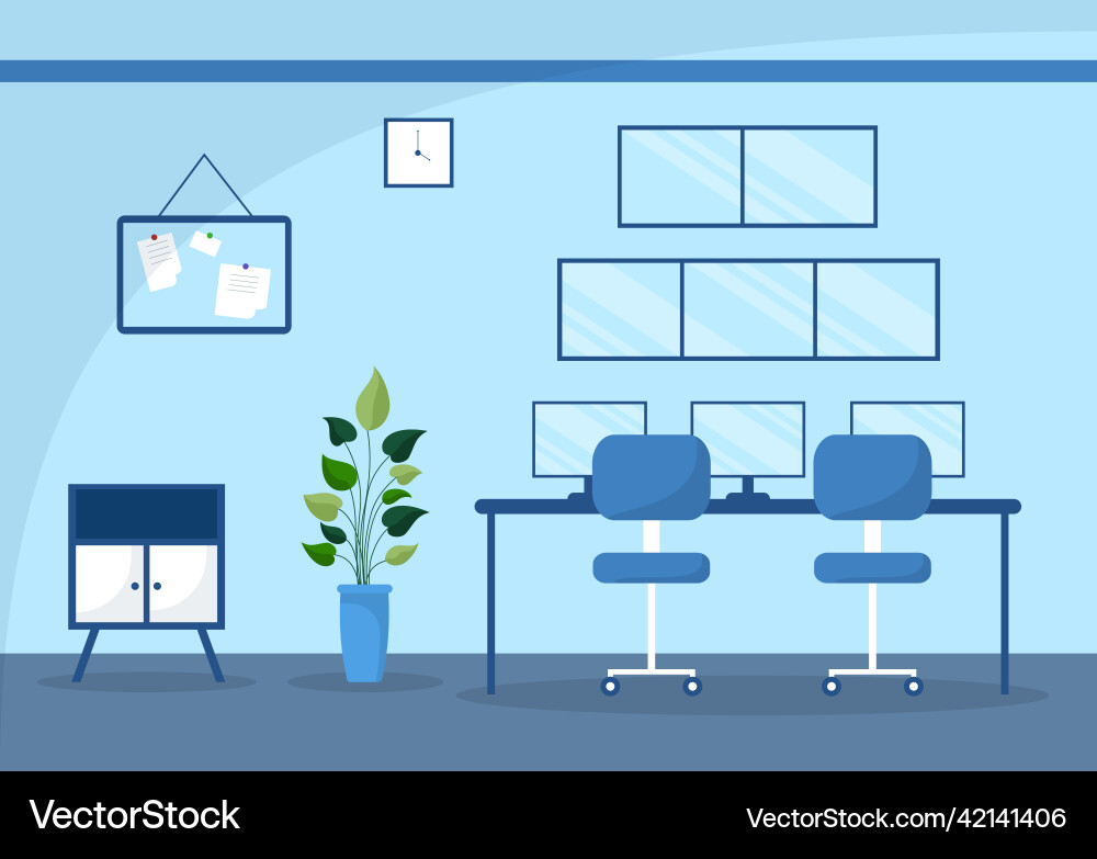 Security room in police station with interior Vector Image
