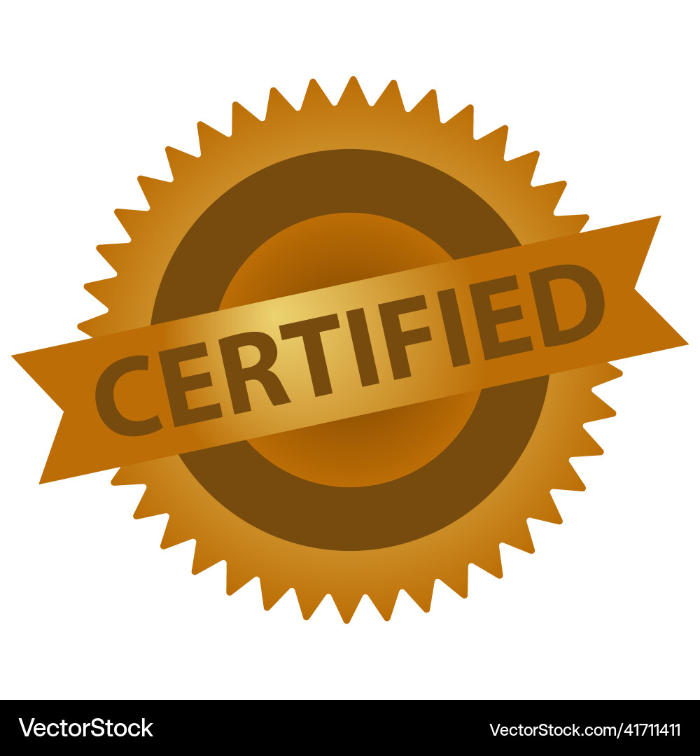 Certified stamp sticker and seal Royalty Free Vector Image