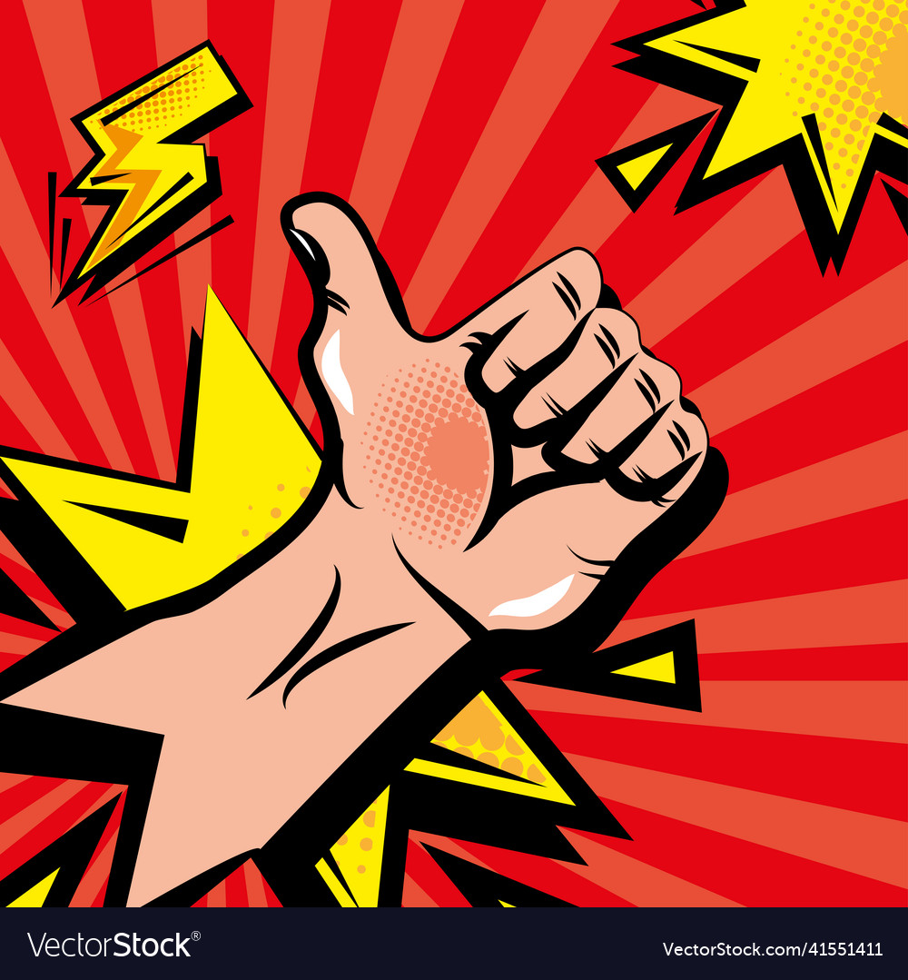 Comic hand like Royalty Free Vector Image - VectorStock
