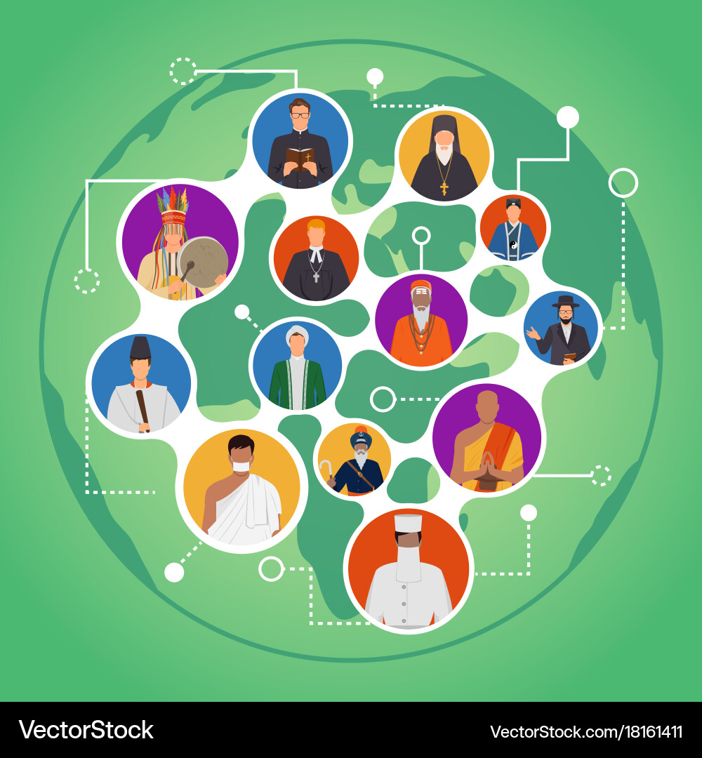 Communication people from world religions Vector Image