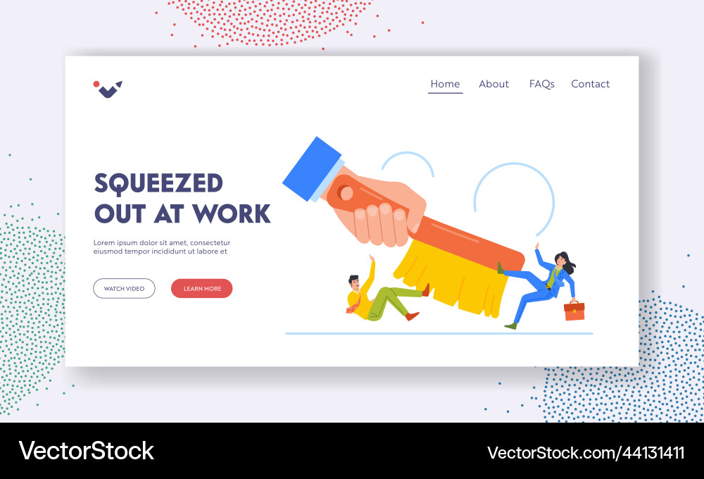 Downsnizing personnel reduction landing page Vector Image