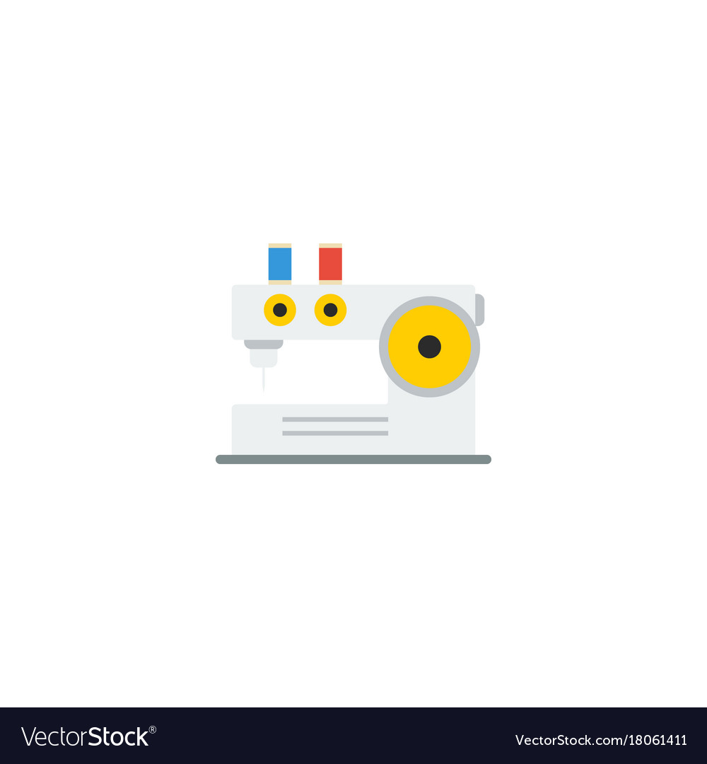 Flat icon knitting machine element Royalty Free Vector Image
