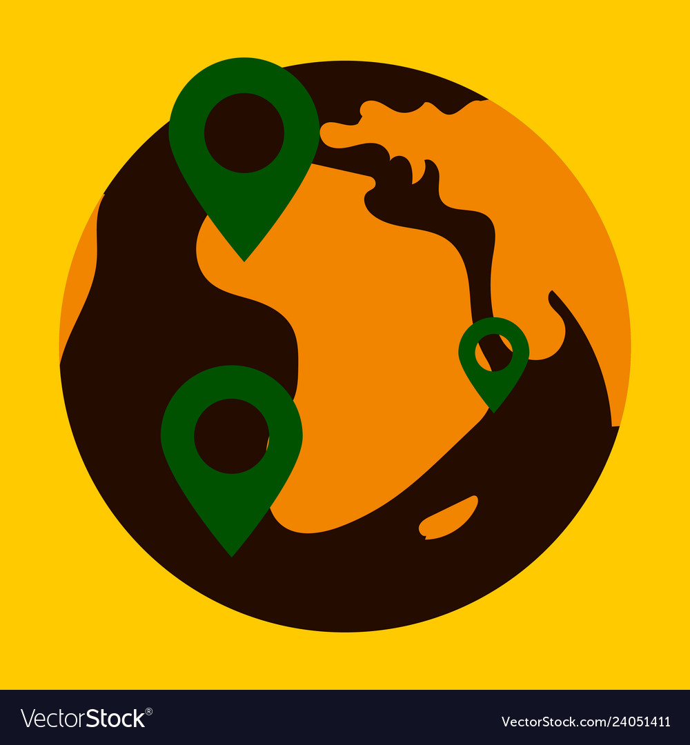 Geo location targeting with gps positioning Vector Image