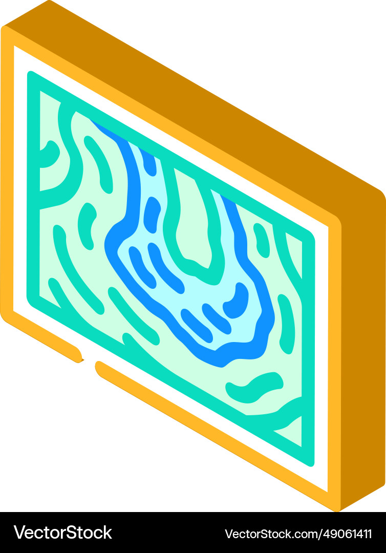 Hydrogeological maps hydrogeologist isometric icon