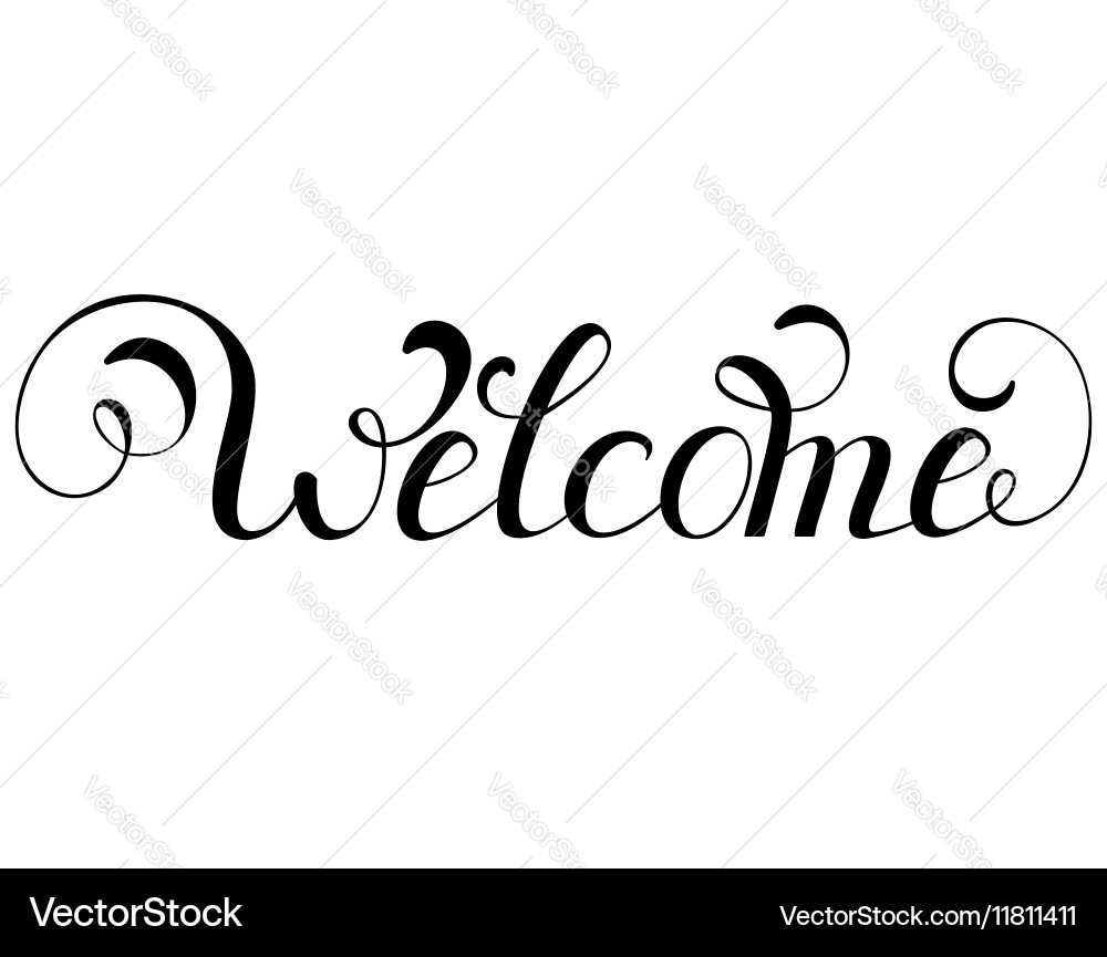 Inscription welcome on white background Royalty Free Vector